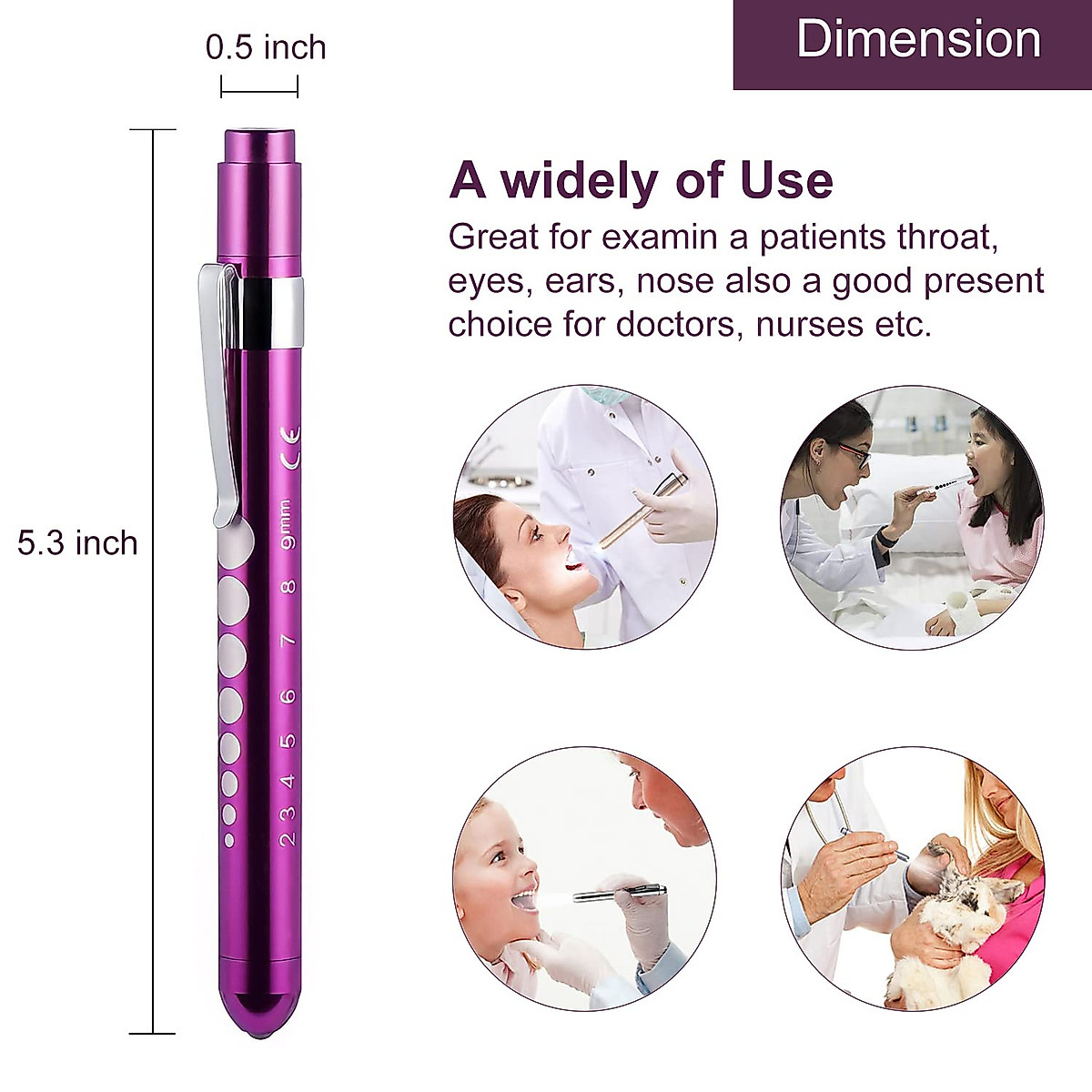 Sunchova Medical Penlight and Pupil Gauge for Medical Nurses,Doctors,Nursing Students and EMT's