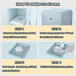 JoyMech Ice Cream Roll Maker Rolled Ice Cream Machine, Sweet Spot Pan, Instant Cold Plate, Ideal for Making Rolled Ice Cream Soft Serve Slushies Frozen Yogurt Sorbet and Gelatod (Aquamarine)