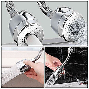 DOITOOL 2pcs Splash Extender sink Sprayer Head Nozzle Kitchen Sink Faucet Aerator Kitchen Bath Fixtures swivel faucet bubble sprayer lengthen Stainless steel small tools to rotate