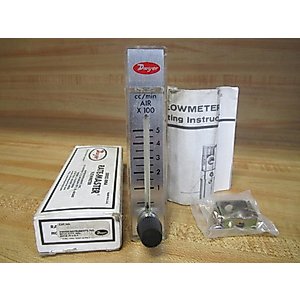 Dwyer® Rate-Master® Flowmeter, RMA-12-SSV, 4% Acc, 50-500 cc/min air, SS Valve, PC Body