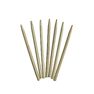 KingSeal Natural Bamboo Wood Candy Apple Skewers, Sticks, 5.5 Inch x 6.5mm diameter, Blunt Point for Safety, Retail Pack - 2 Packs of 50 (100 Count)