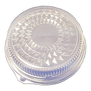 Durable Packaging Plastic Dome Lid for Round Disposable Pan, 12" (Pack of 25)