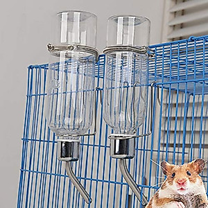 Delight eShop 350ml Pet Rat Water Drinking Bottle Hamster Rabbit Dispenser Cylindrical Feeder
