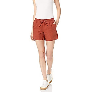 Amazon Essentials Women's 5" Inseam Drawstring Linen Blend Short (Available in Plus Size), Terracotta, 2X