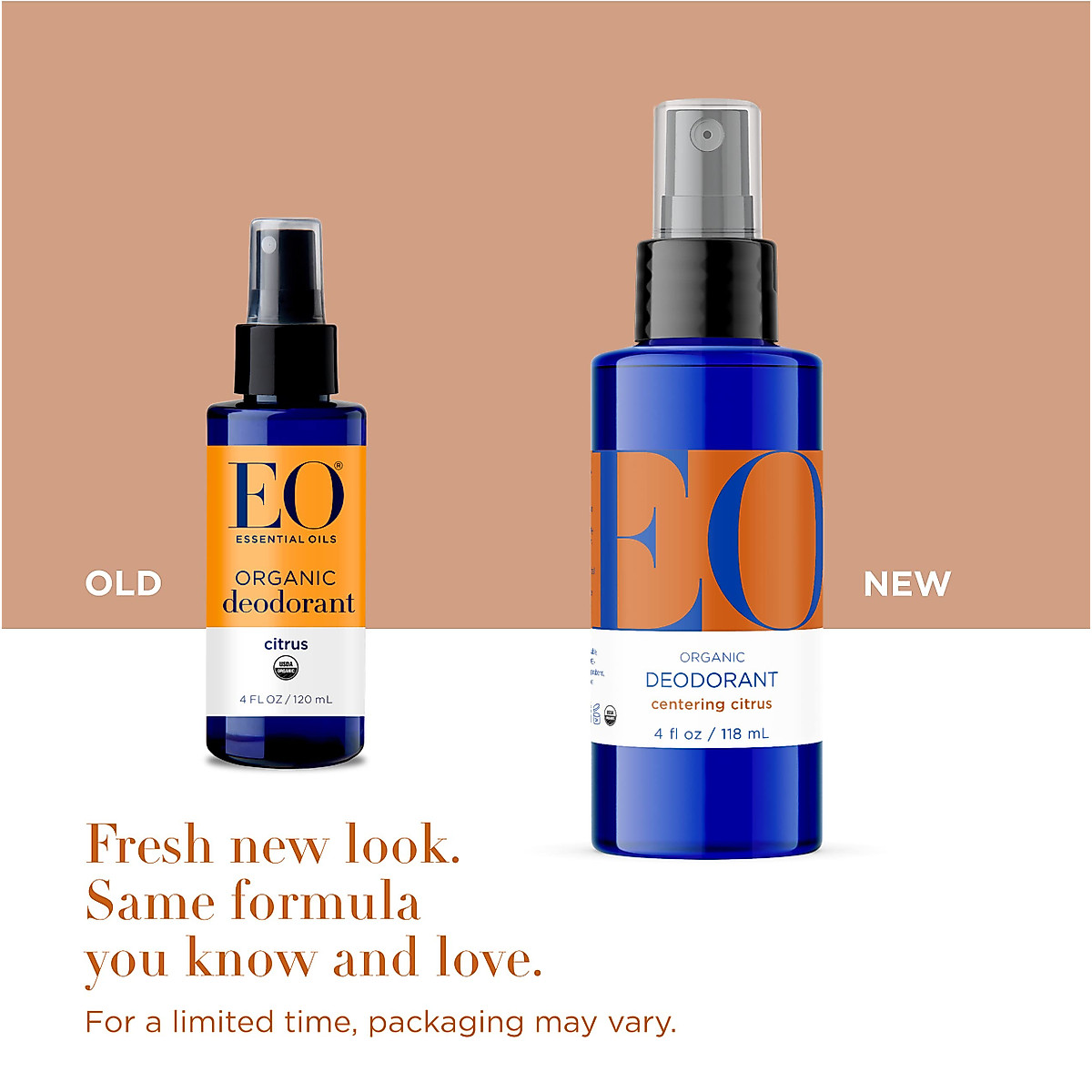 EO Organic Deodorant Spray, 4 Ounce (Pack of 3), Citrus, Organic Plant-Based, Botanical Extracts