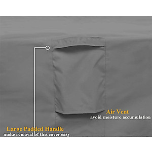 Skyour Patio Sectional Curved Sofa Protector Cover Waterproof Heavy Duty 420D Oxford Outdoor Sectional Curved Couch Sofa Furniture Covers with Windproof Reinforced Buckles (89.76x45.67x33.86in)