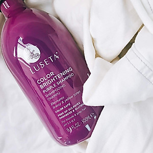 Luseta Color Brightening Purple Shampoo for Blonde and Gray Hair -Infused with Cocos Nucifera Oil to Help Nourish, Moisturize and Condition hair, Sulfate Free Paraben Free 16.9oz