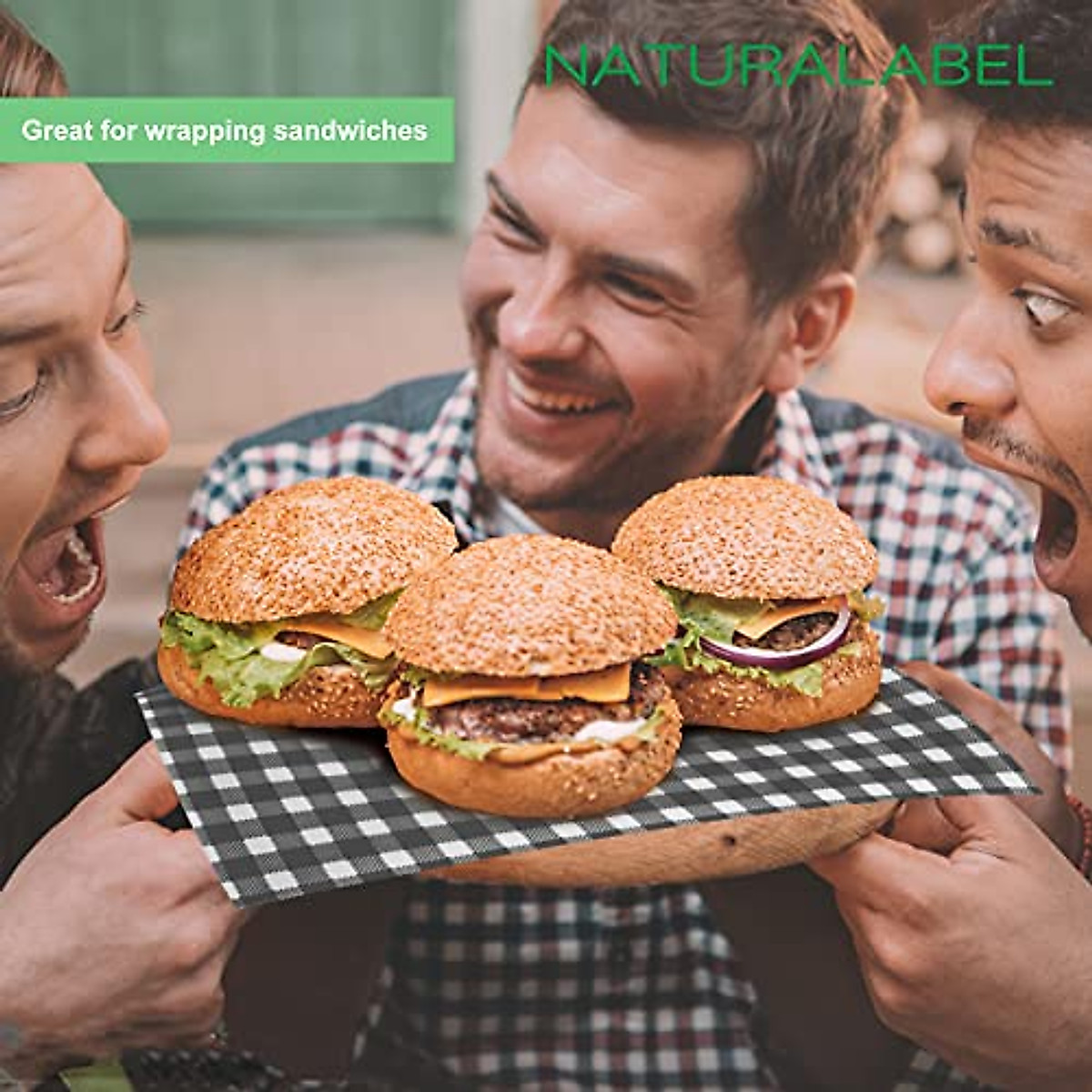 100 Pcs Wax Paper Sheets,12" x 12" Black and White Checkered Dry Waxed Deli Paper Sheets, Greaseproof Food Wrapping Paper Basket Liner, Sandwich Paper Wraps for BBQ, Picnic, Festival, Party, Fast Food