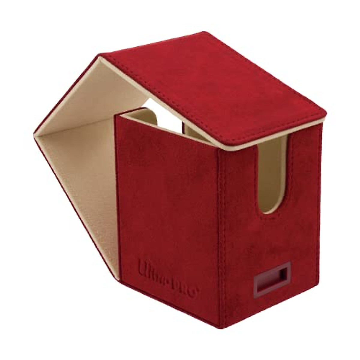 Ultra Pro - Vivid Alcove Flip Deck Box (Red) - Protect and Store up to 100 Double Sleeves Standard Size Cards, Perfect for Sports Cards, Gaming Cards & Collectible Trading Cards