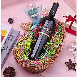 Zwish 150Grams/5.3Oz Colored Crinkle Cut Paper Shred Filler Gift Box Filler Paper for Easter Days, Valentine's Day Christmas Gift Box Filling