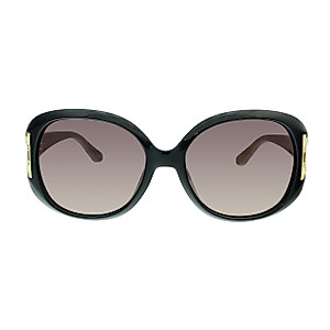 Ferragamo Brown Gradient Oval Sunglasses SF668 001 57