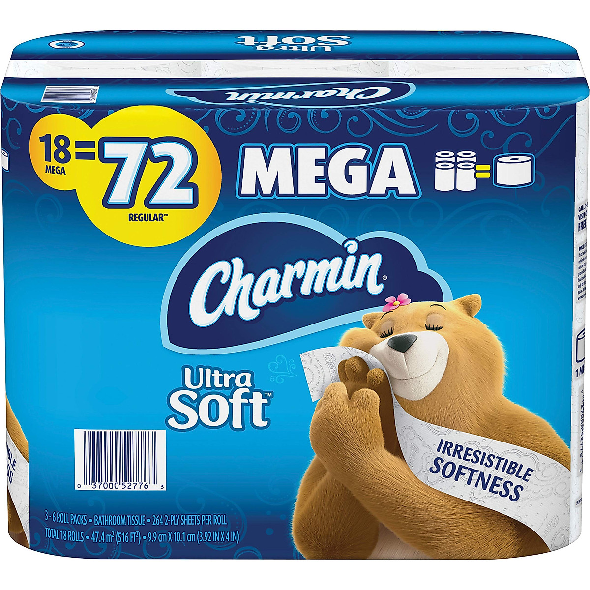 Charmin Ultra Soft Bathroom Tissue, White 18 per Pack