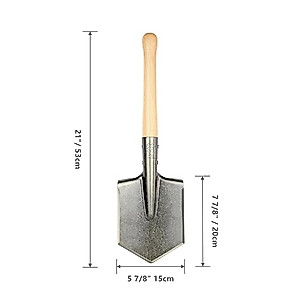 Mastiff Gears® Battle Wolf Shovel, Remodeled Sapper Shovel with Hardwood Handle, for Camping, Hiking, Fishing, Self-Defence and Emergency