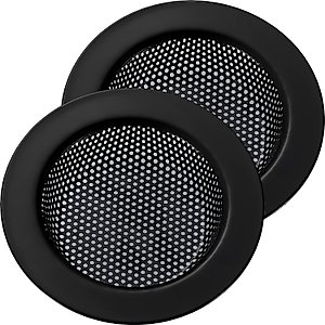LASSHSWA 2 PCS Matte Black Kitchen Sink Strainer Stainless Steel, Kitchen Sink Drain Strainer, Sink Strainers with Large Wide Rim 4.5" Diameter for Kitchen Sinks (NO Bump - Avoid Paint Peeling)
