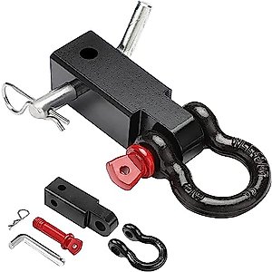 BETOOLL HW9113 2-Inch Shackle Tow Hitch Receiver Compatible with Jeep Wrangler and All Chevy/GMC, Ford, Dodge, Nissan, Toyota Truck 2" Receivers