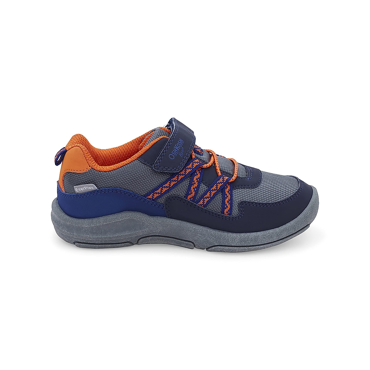 OshKosh B'Gosh Boy's Sevvy Sneaker, Navy/Orange, 5 Toddler