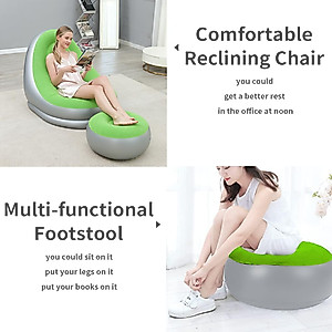 STARBRILLIANT Inflatable Deck Chair with Air Pump, Lounger Sofa for Indoor Living Room Bedroom, Outdoor Travel Camping Picnic Beach Chaise Lounges…