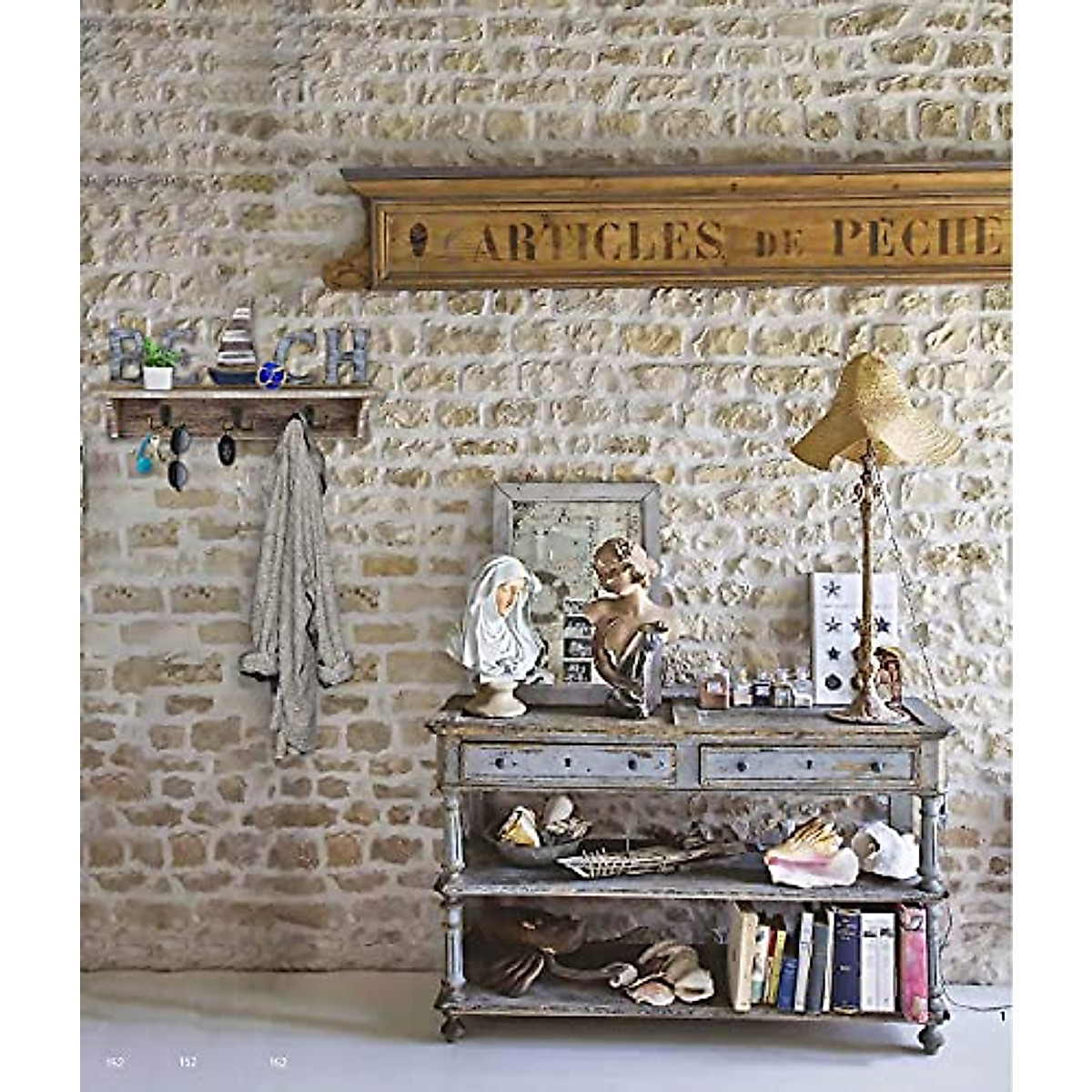 SAILINGSTORY Beach Wall Decor, Beach Sign Key Holder for Wall Mounted Coat Rack with Shelf, Beach Decor Nautical Decor Key Hook for Wall with Shelf