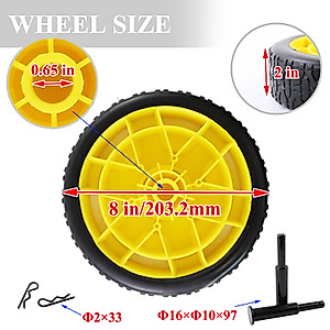 KIKITE Generator Wheel Kit for Champion 2800-4750w with Folding Handle and Never-Flat Tires, Generator Replacement Parts 40065
