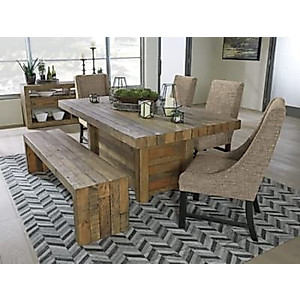 Signature Design by Ashley Sommerford Modern Farmhouse Upholstered 2 Piece Dining Chair Set, Brown