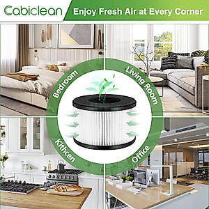 2 Pack BS-03 True HEPA Replacement Filter for PARTU BS-03 Part U, Part X and Slevoo BS-03 Air Purifier, 3-in-1 filtration with H13 True HEPA Filter, Activated Carbon Filter, NOT FOR BS-01 Model