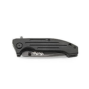 Kuuma 51910 Spring Assisted Knife (Fine Edge,4.5"), Black,One Size