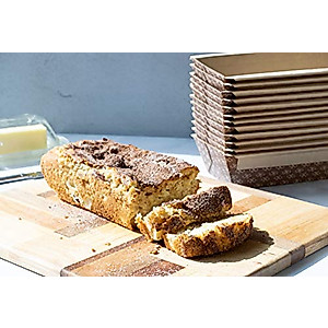 JA Kitchens Disposable Bread Loaf Pans for Baking - 7 x 3.5 x 2 Inches - Medium Kraft Paper Bread Pan - SET of 32