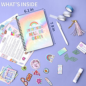 CAGIE DIY Journal Set for Girls, Ideal Gifts for 8 9 10 11 12 Year Old Girl Birthday Gifts, Diary for Girls Journal Kit, Scrapbook & Diary Supplies Set Journaling Art Crafts Kit Crafts for Girls 8-12