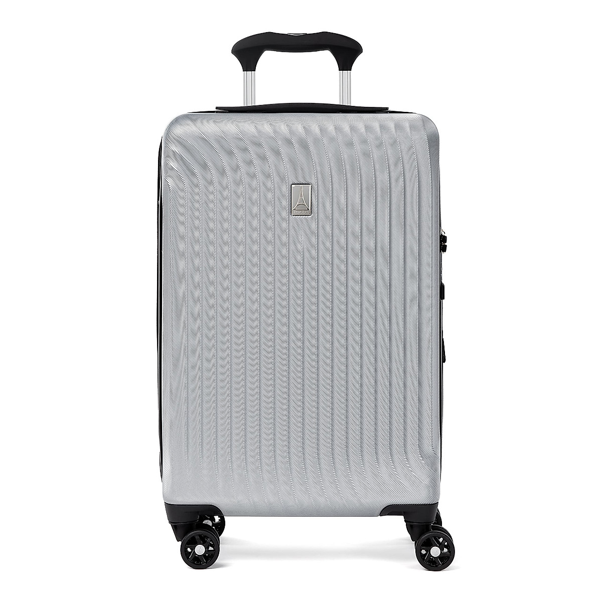 Travelpro Maxlite Air Hardside Expandable Carry on Luggage, 8 Spinner Wheels, Lightweight Hard Shell Polycarbonate Suitcase, Metallic Silver, Carry On 21-Inch