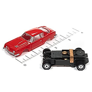 Auto World Thunderjet R34 1963 Studebaker Avanti (Red) HO Scale Slot Car
