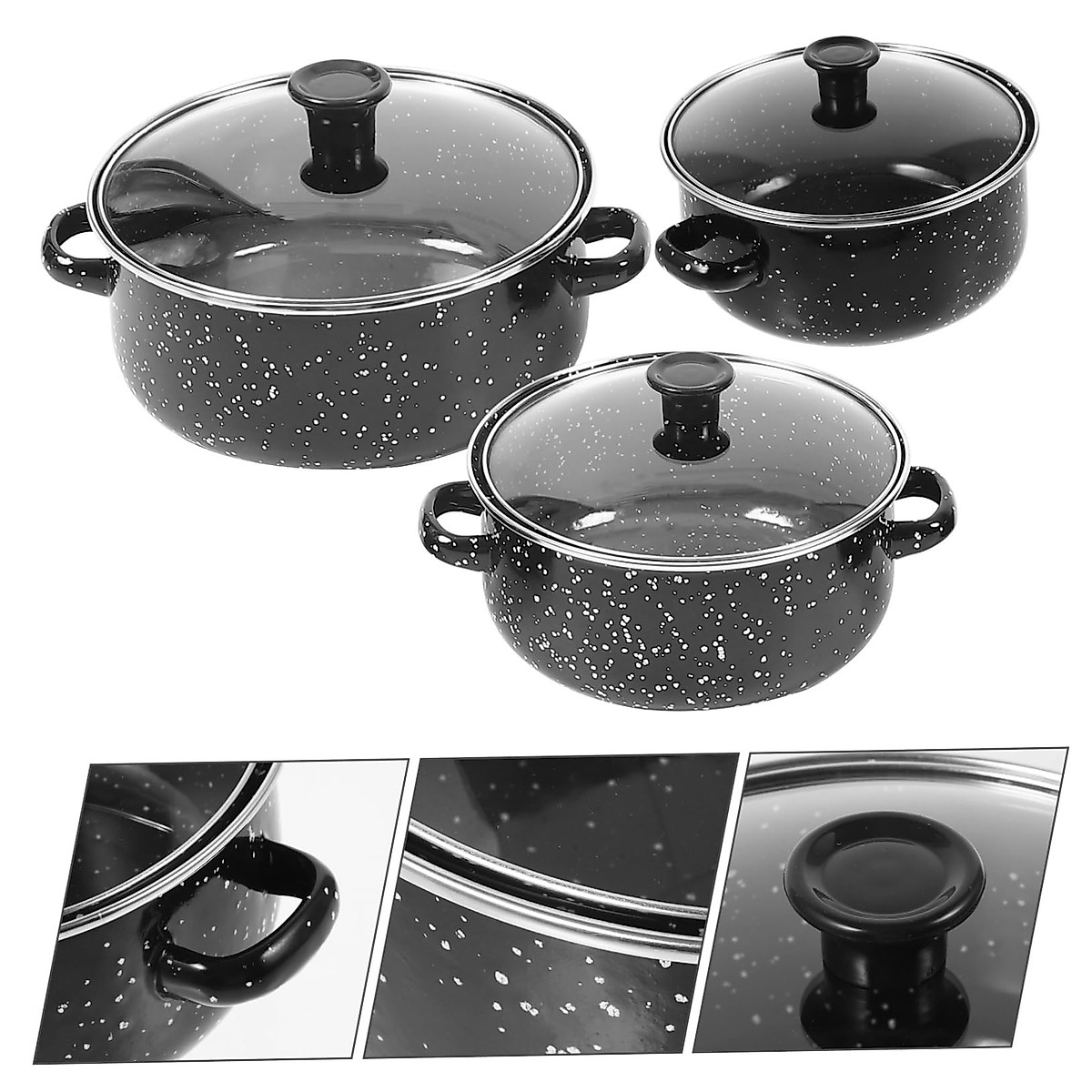 BRIGHTFUFU 1 Set Mini Enamel Pot Enamel Cooking Pot Enamel Stew Pot Ceramic Stew Pan Soup Serving Bowls Ceramic Soup Pot Ceramic Stockpot Ceramic Stew Bowl Pasta Pot Cooker Steam Milk Pot