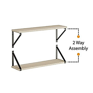 Wallniture Bora Floating Shelves for Wall Storage, 24"x6" Floating Bookshelf Set of 3, Natural Wood Wall Shelves for Living Room, Bedroom, Bathroom, Kitchen