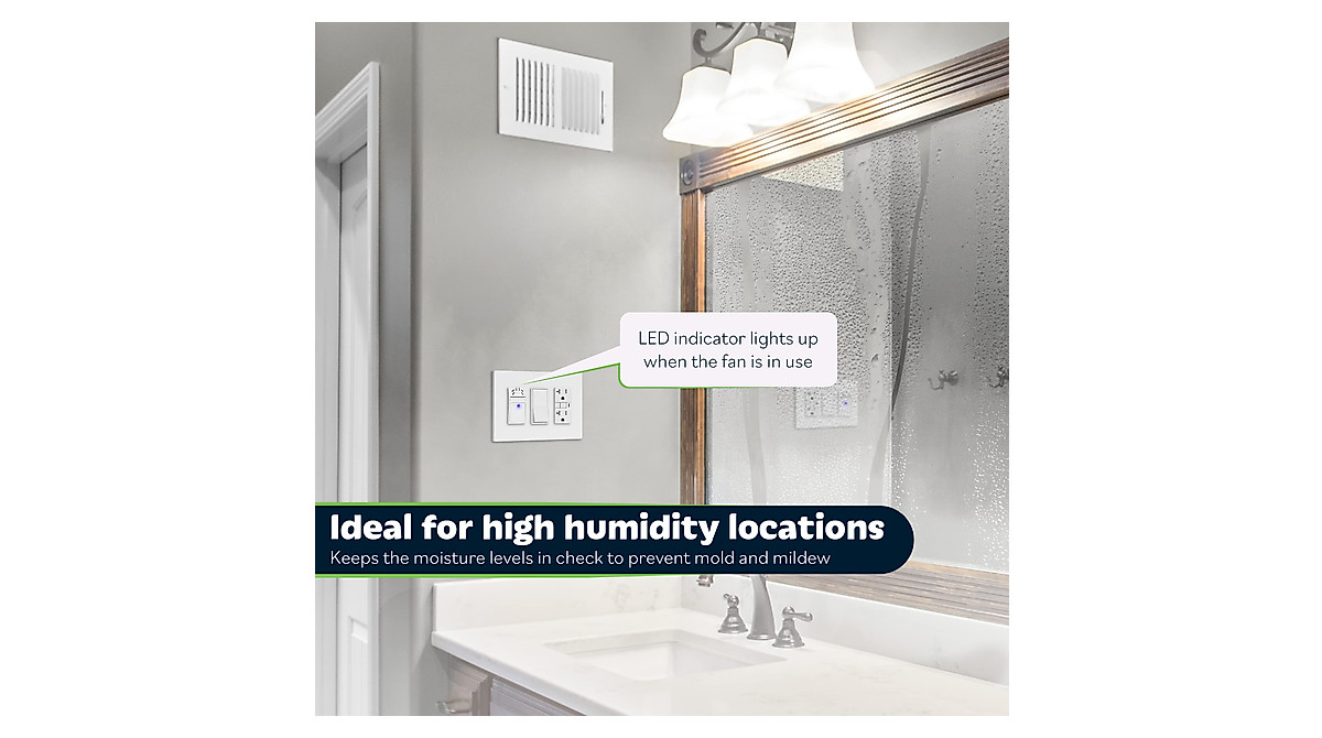 TOPGREENER Humidity Sensor Switch for Automated Fan Control