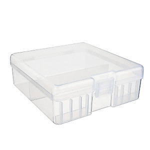 Jutagoss AA Battery Storage Organizer Box 100 Capacity Battery Storage Case Holder Organizer for AA Battery Transparent 1Pcs