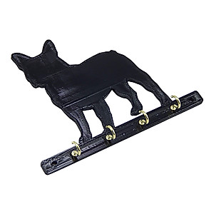 Medallurgy French Bulldog Dog Leash or Key Rack Holder Hanger Hooks Organizer