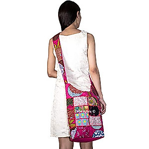 Tribe Azure Pink Large Floral Hobo Sling Shoulder Bag Cross Body Market Travel Fashion School Roomy