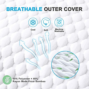 Cooling Bed Pillows Queen Size Set of 2, Shredded Memory Foam Pillows Cool Cold Pillow for Side Back Stomach Sleepers, Gel Pillow Adjustable Firm Pillows Soft Pillows for Sleeping 20x30 Pillow White