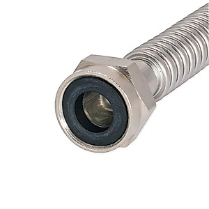 Eastman 0447518 Flexible Stainless Steel Corrugated Water Heater Connector, 1-Inch FIP X 1-Inch FIP, 12-inch Length