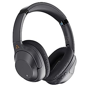 Lavales Bluetooth Headphones Over Ear, 60H Playtime Active Noise Canceling Wireless Headphones with Microphone for TV, Low Latency Headset for Home HiFi Stereo Office Cellphone PC