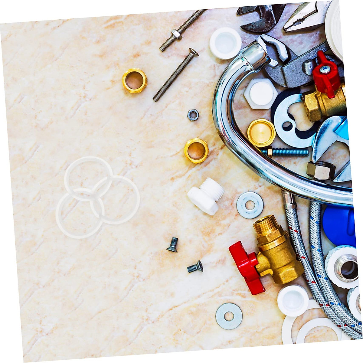 Veemoon 3pcs Basin Plug o Ring Bathroom Mounting Ring Bathroom Sealing Washers Bath Tub Accessory Mounting Ring for Vessel Bathroom Sealing Gasket Tub Plug Bath Sink Cover Rubber Valve