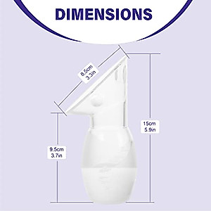 Amplim Gen-2 Silicone Breast Milk Collector | 1-Pack Food Grade Travel Manual Breast Pump with Breastfeeding Milk Saver Stopper | FSA HSA Eligible, BPA PVC Lead Phthalate Free | 4oz/100ml Purple