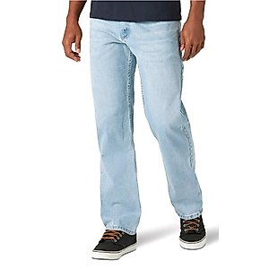 Wrangler Men's Relaxed Fit Denim Jeans with Premium Flex (Light Wash) (as1, Waist_Inseam, Numeric_46, Numeric_30, Regular, Regular)