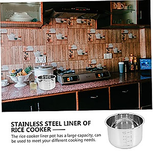 HANABASS Aroma Rice Cooker Rice Cooker Inner Pot Rice Cooker Liner Stainless Steel Double Bottom Power Pressure Cooker Inner Pot Rice Cooker 10 Cup