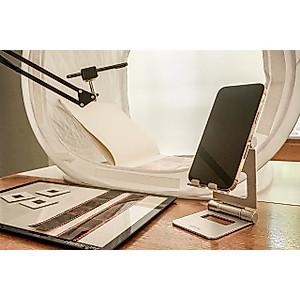 All-in-One Scanning Bundle for Slides & Negatives with Photo Tent, Light Pad, Phone Mount, Macro Lens, & Cotton Gloves