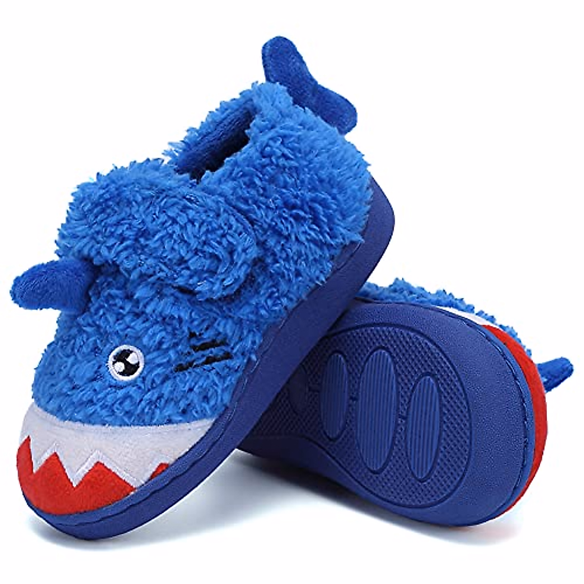 CIOR Toddler Slippers Boys Girls Socks Lightweight Comfort Slip on Kids Indoor Warm Home Shoes U121WTMTDK489.EL-Shark-24.5