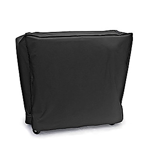 J&C 35x20x34in Cooler Cart Cover-Black Waterproof UV Resistant Patio Rolling Cooler for Most of 80 QT Patio Ice Chest Party Bar and Outdoors Rolling Cooler with Wheels