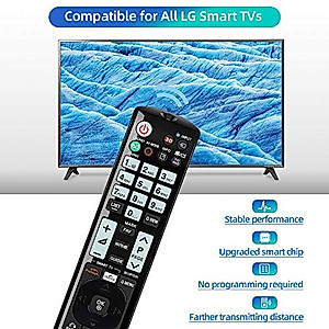 Gvirtue Universal Remote Control LG-1LC Compatible Replacement for LG TV/ 3DTV/ HD/Smart/LCD/LED/Netflix/Amazon AKB74915304 AKB74475401 AKB72915239 AKB72915238