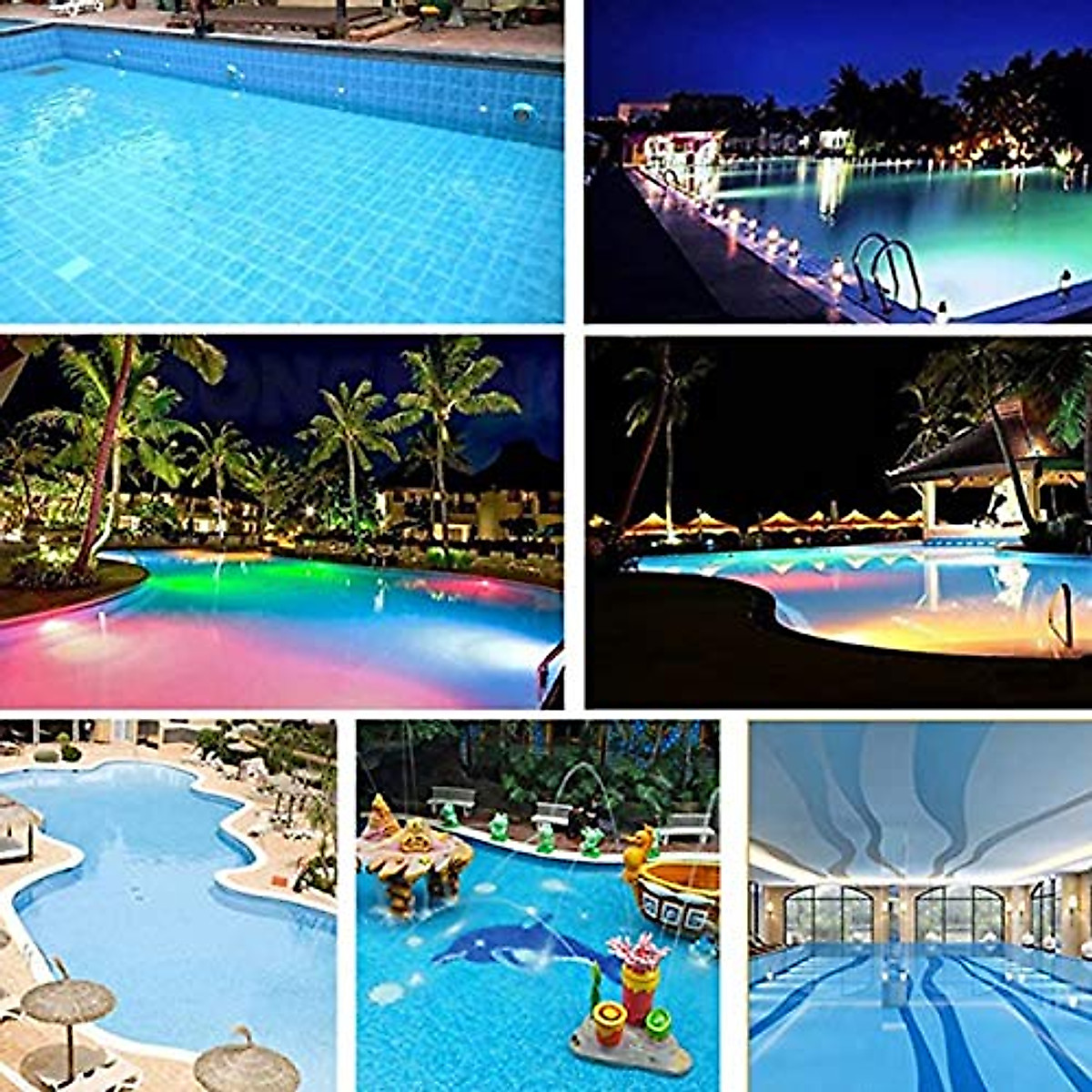 Wosune Landscape Lights, Pool Light Practical for Underwater Lighting for Garden Engineering Design for Public Fountain Squares for Courtyard Swimming Pools(SL-8001)