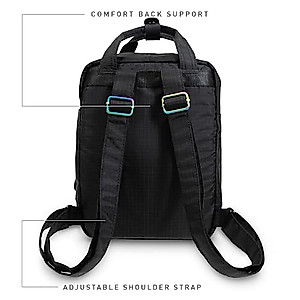 Doughnut Travel Backpack for Women 7L Work Casual Water Repellent Fashion Bag(GS BLACK)