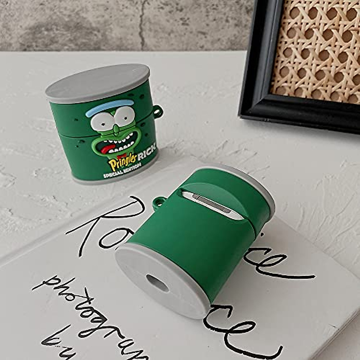 Cute and Interesting,Silicone Airpod Case Covers with Keychain,Compatible with Airpods 1&2 Case,More Attractive airpod case (p-k)